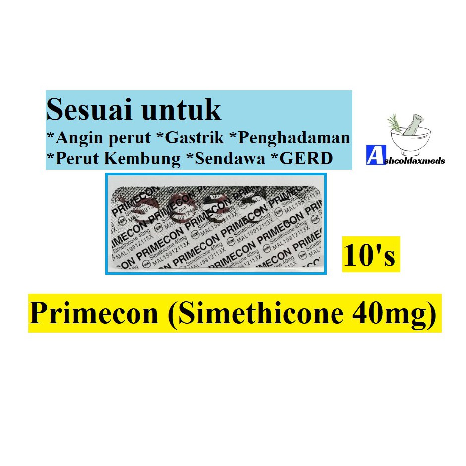 Primecon Simethicone Fast Acting Wind Remover 10's EXP11/2026 | Shopee ...