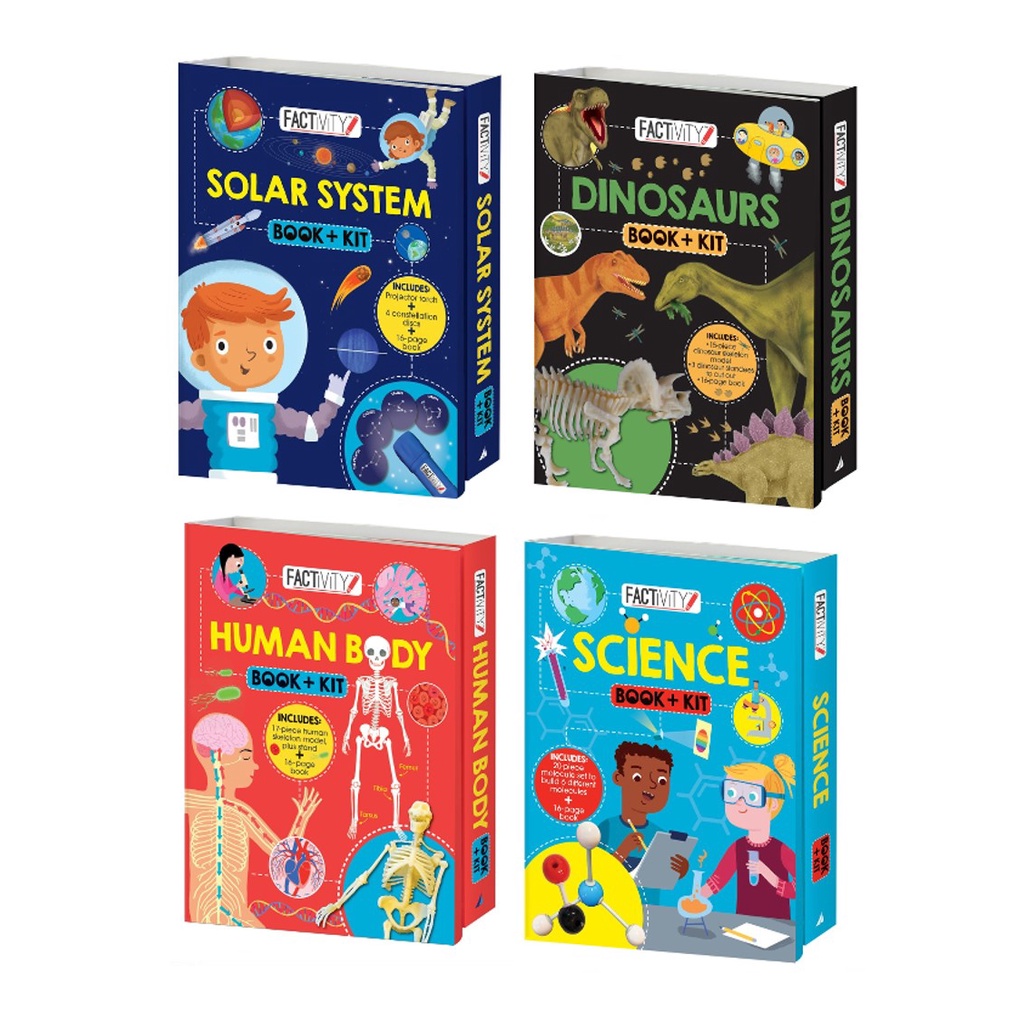 Dinosaurs Solar System Human Body Science Book & Kit Gift Set with Toys ...