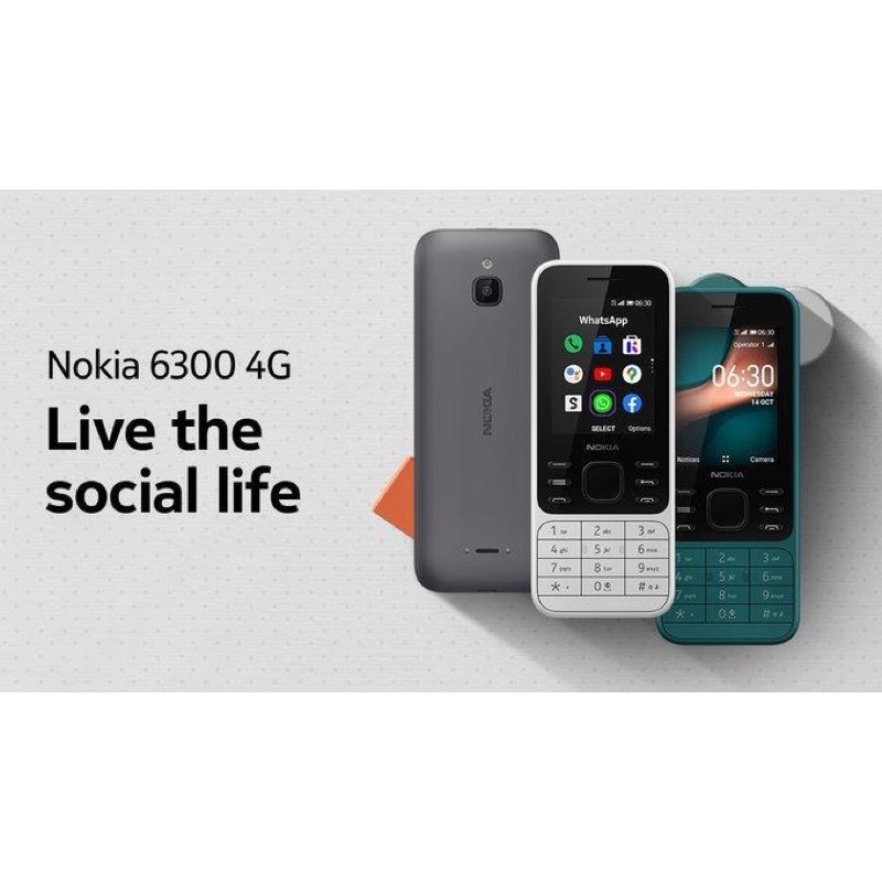 NOKIA 6300 4G Dual sim original malaysia set-[ 2.4"+512MB RAM + 4GB ROM] | Shopee Malaysia