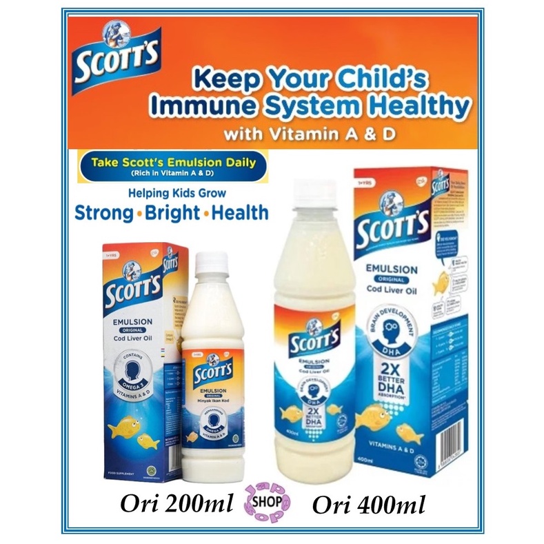 SCOTT'S Emulsion Original 400ml/200ml | Shopee Malaysia