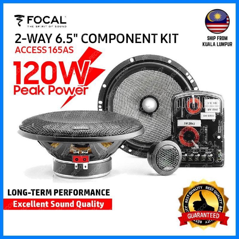 Focal 6.5" 2-Way Component Speakers 165AS ACCESS 120Wat Car Speaker 165 AS ACCESS 6.5inc Focal 2 ...