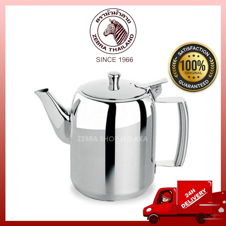 (100% ORIGINAL) ZEBRA Stainless Steel SUS 304 Tea Pot (2.0L / 2.5L ...