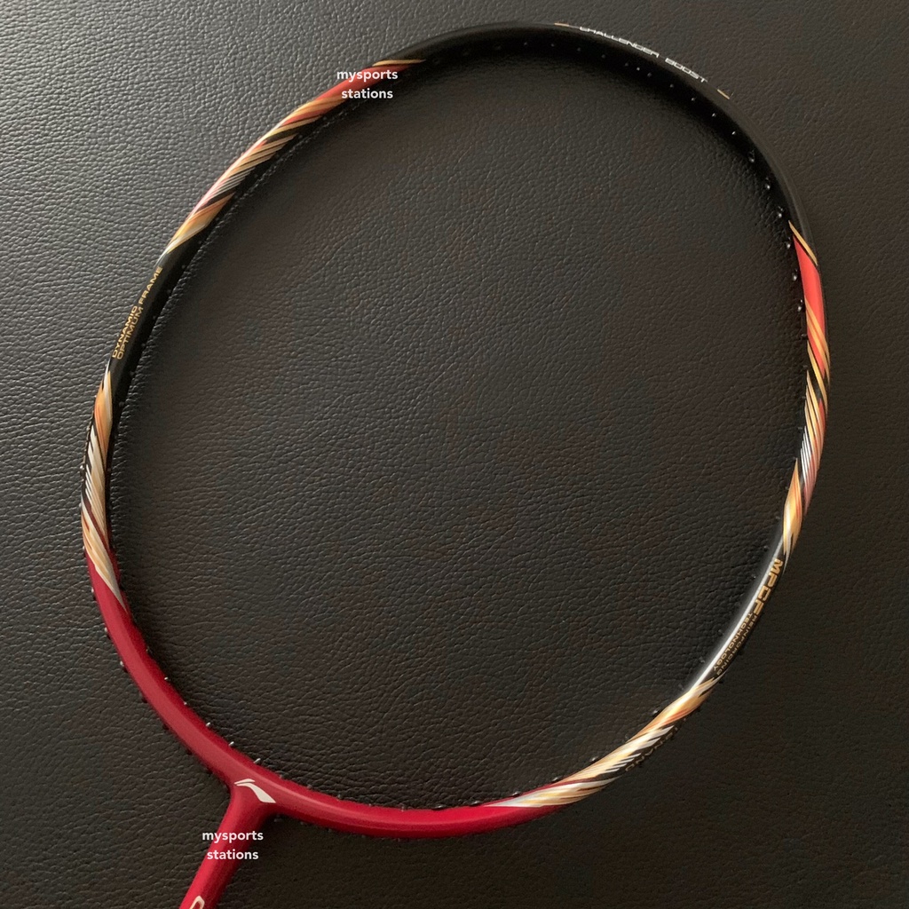 LI-NING Challenger 24 Boost 4UG6 (For Smash) Red-Black Badminton Racket ...