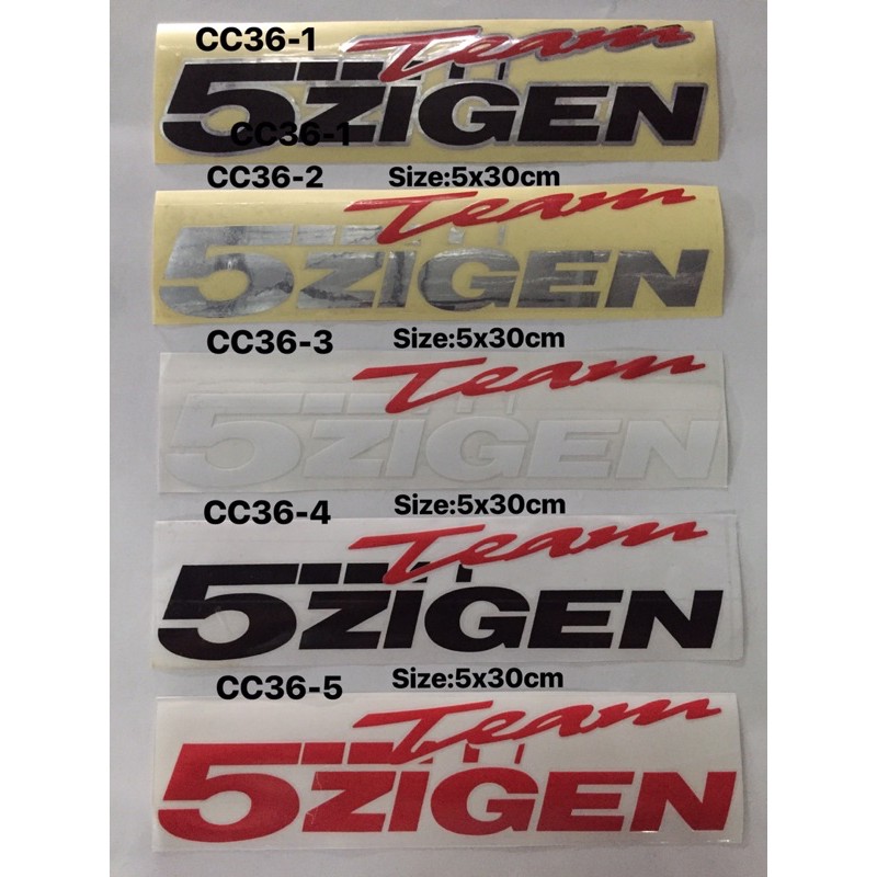 Sticker Kerata Ready stock Computer cutting 5ZIGEN sticker | Shopee ...