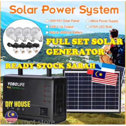 YOBOLIFE Solar Power Generator Solar System Portable Camping Outdoor ...