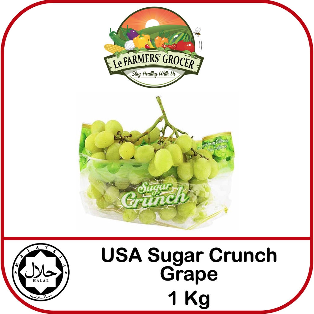 Fresh Fruits- PREMIUM USA Sugar Crunch Grapes 1KG | Shopee Malaysia