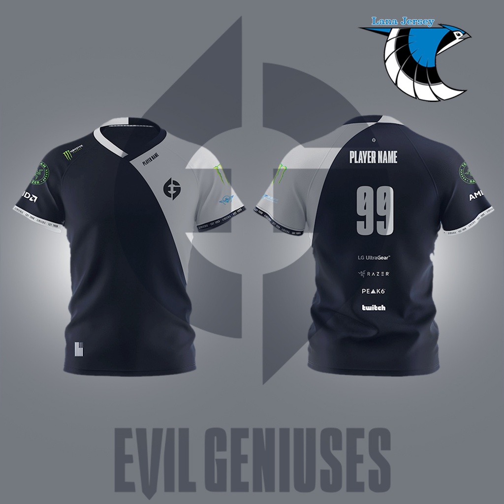 Jersey EVIL GENIUSES T-SHIRT 2021 GAMING DOTA 2 CSGO LOL(FREE NICKNAME ...