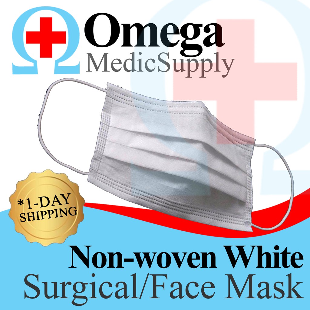 Omega - (50pcs / 1box) Heavy Duty Face Mask Surgical Disposable 3 Ply ...