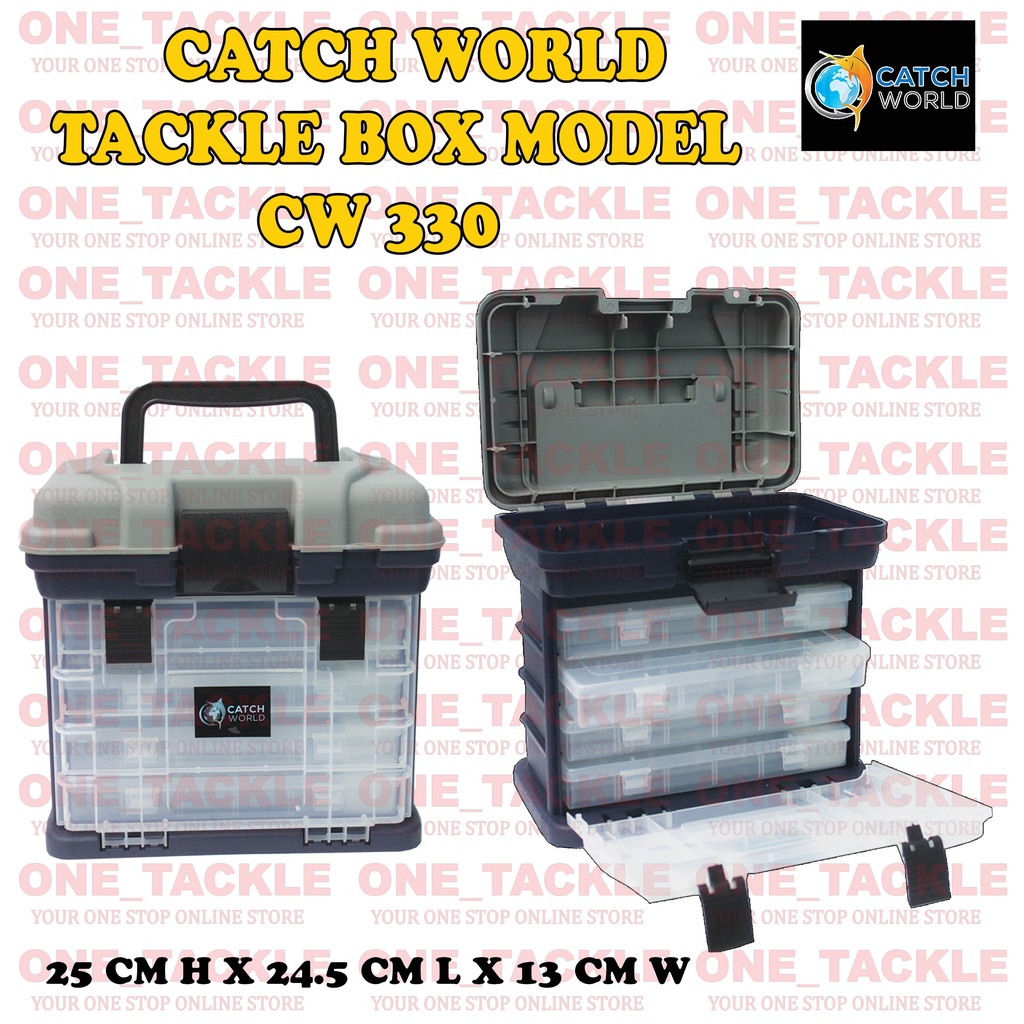 Catch World Tackle Box CW-320 & CW-330/Tool boxes/ Kotak Pancing ...