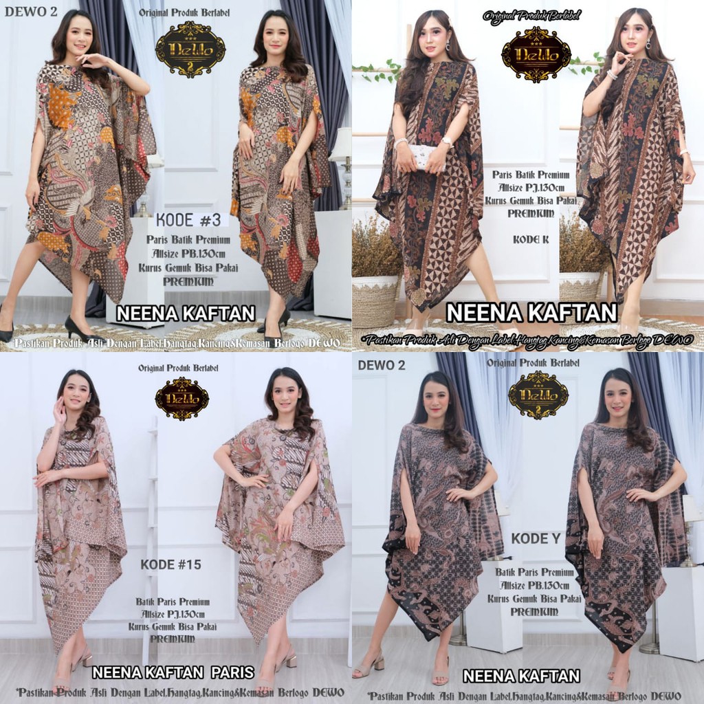 Kaftan Batik Woman NEENA Series Original Dewo Solo | Shopee Malaysia