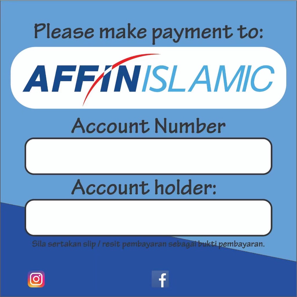 Bank Account Number And Name Sticker Bank Account Sticker | Shopee Malaysia