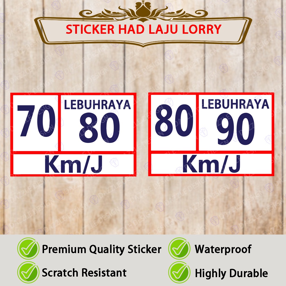 PREMIUM LORRY SPEED LIMIT STICKER / 70KM/J STICKER/ 80KM/J STICKER ...
