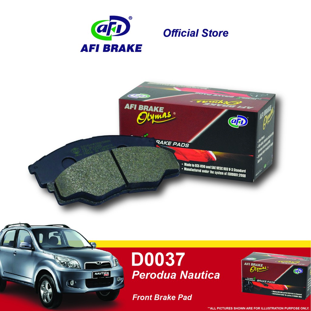 Olymas Front Brake Pad - Perodua Nautica - D0037 (1set) | Shopee Malaysia