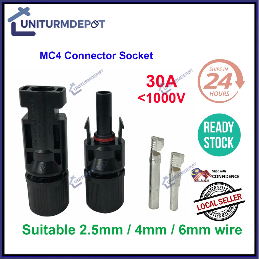 MC4 Connector set 30A solar panel connector photovoltaic solar ...
