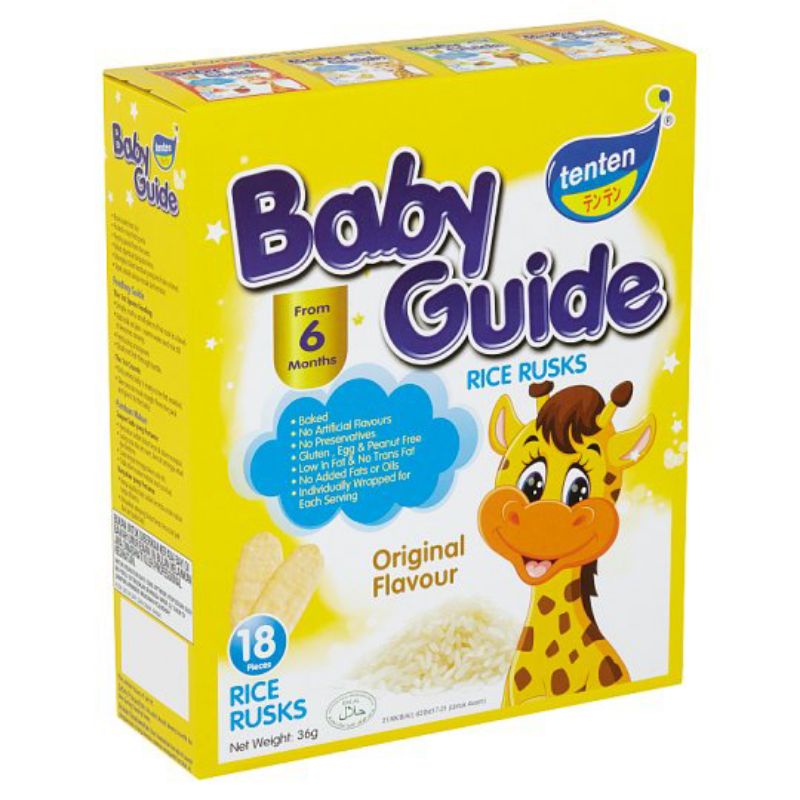 TENTEN: BABY GUIDE RICE RUSKS/BISKUT BERAS (VEGETABLES/APPLE/ORIGINAL ...