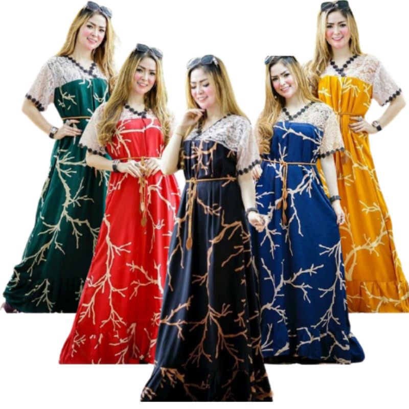 Root Brocade Arabic Negligee | Rayon SUPER GRADE A | Milo Lace | Shopee ...