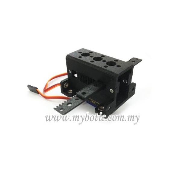 3D Printed Servo Linear Actuator Rack Gear Slider with SG90 Micro Servo ...