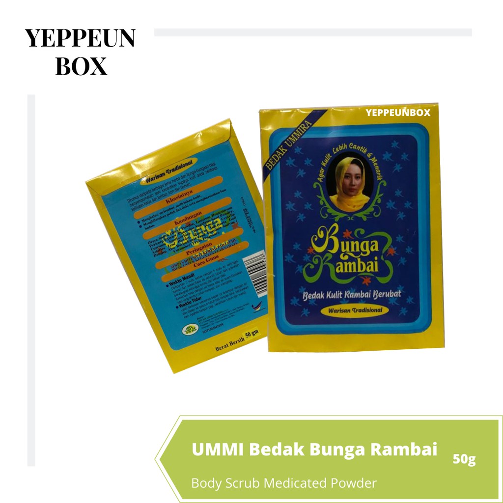 Bedak Bunga Rambai (Bedak Kulit Rambai Berubat) Kulit Halus Licin ...
