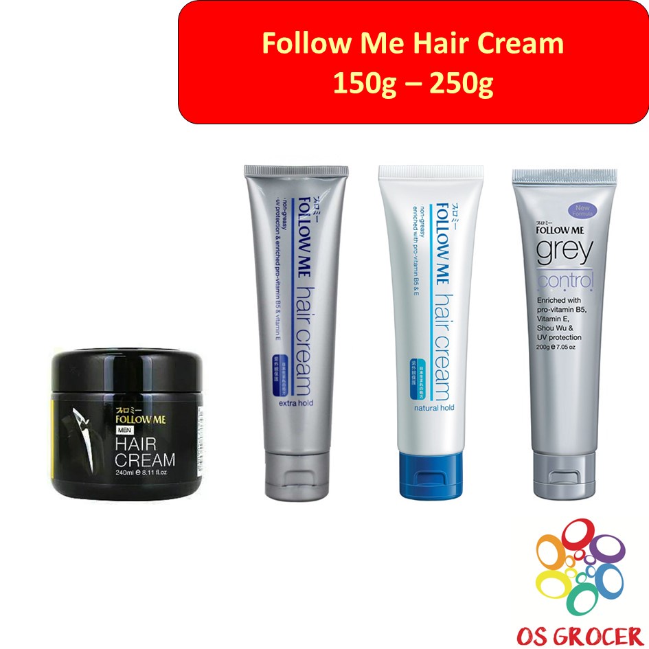 Follow Me Hair Cream Natural Hold / Grey Control / Extra Hold | Shopee ...