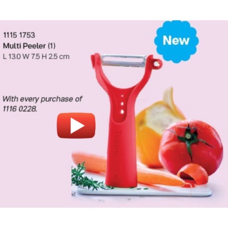Tupperware fruit n vegetable peeler(1) | Shopee Malaysia