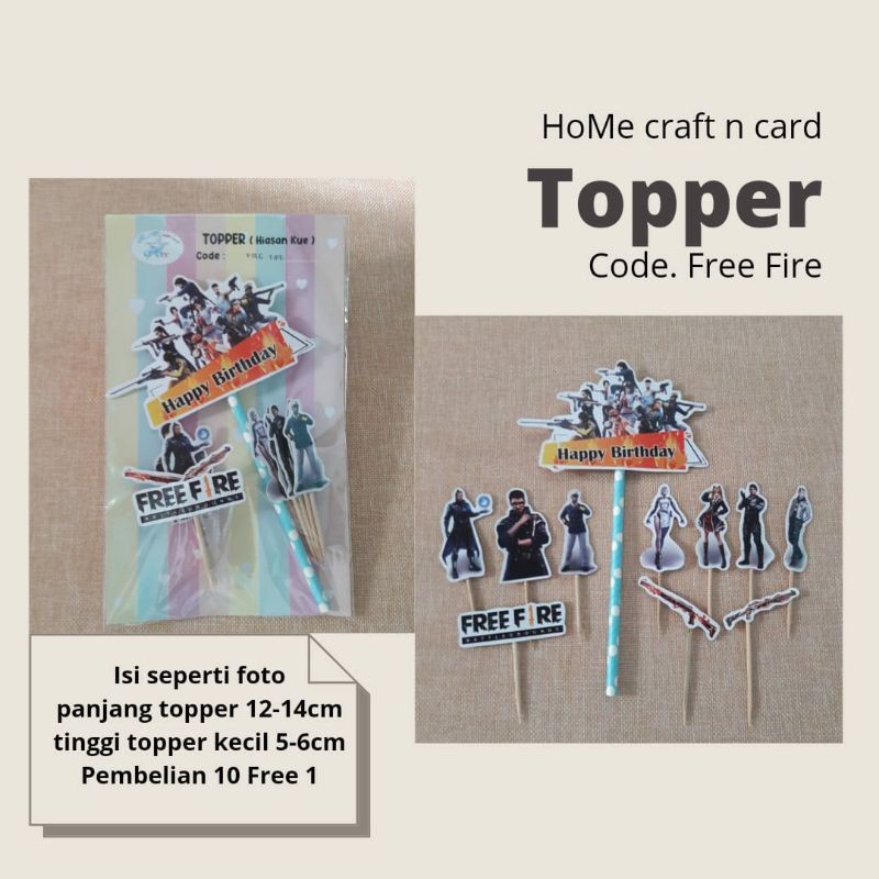 Free fire cake topper | Shopee Malaysia