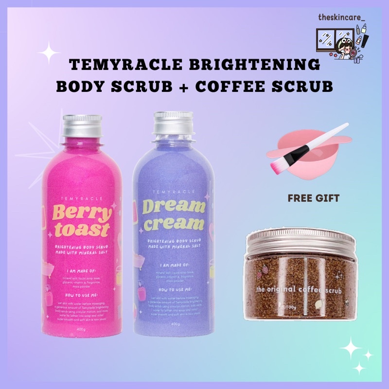 TEMYRACLE COMBO BRIGHTENING BODY SCRUB + COFFEE SCRUB [FREE GIFT ...