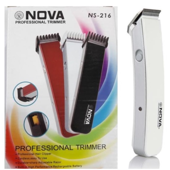 Ready Stock- Nova NS-216 Professional Trimmer Hair Clipper | Shopee ...