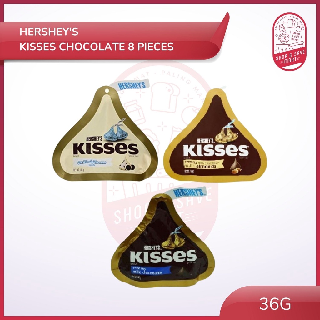 Hershey's Kisses Chocolate 8 pieces - 36g (Flavor: Almonds / Cookies ...
