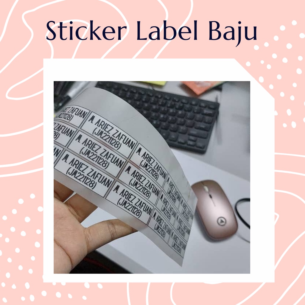 TOTSURPRISE STICKER IRON ON FABRIC - PELEKAT NAMA-- BACA DESCRIPTION ...