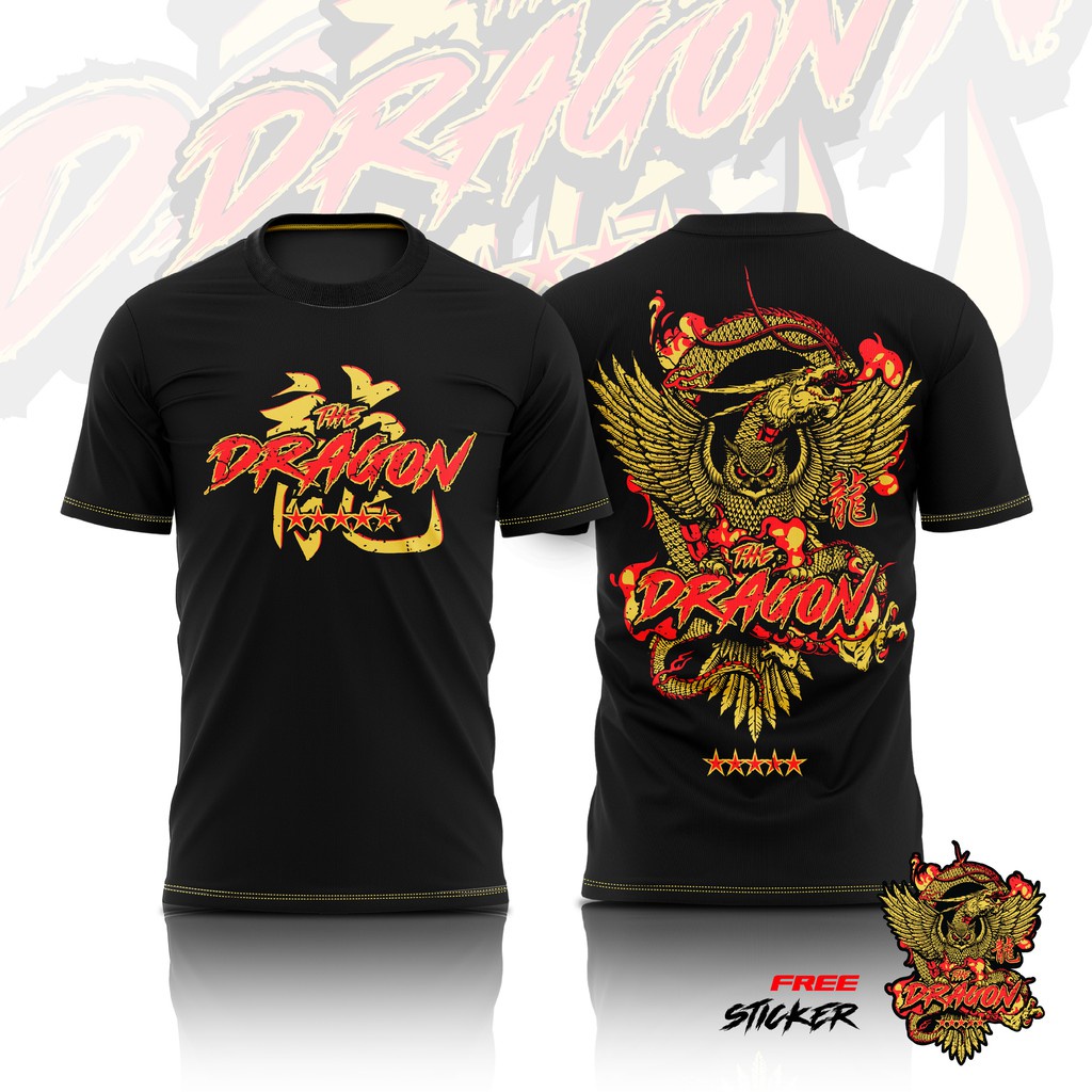 (READY STOCK) BAJU T-SHIRT THE DRAGON V2 | SILK SCREEN EMBOSS ...