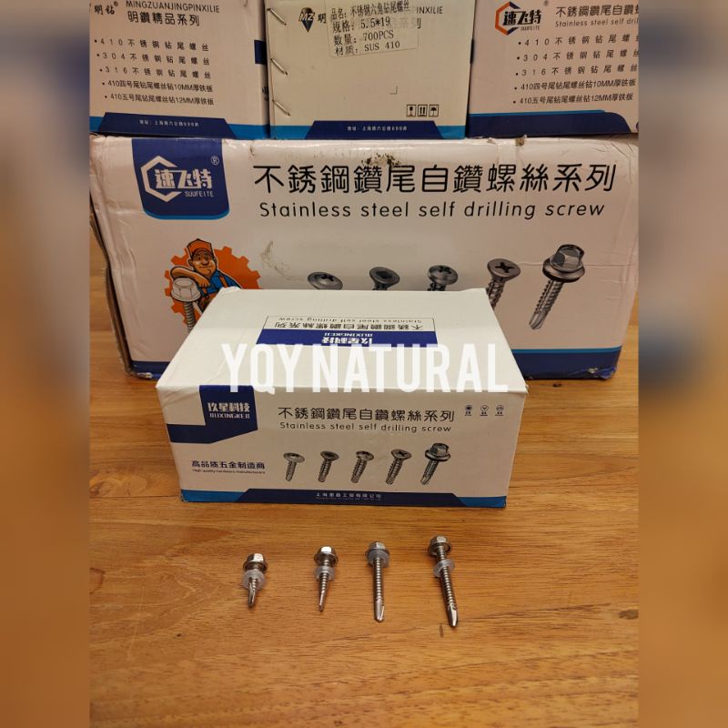 Hexagon screw Stainless Steel 410 SELF DRILLING SCREW / Screw Besi C ...