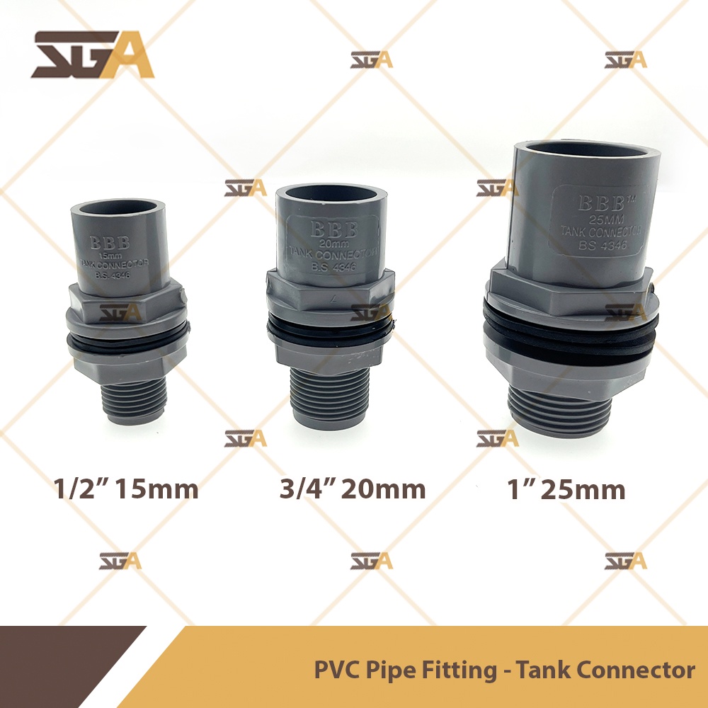 15MM 20MM 25MM PVC PIPE FITTING PENYAMBUNG PAIP PVC SOCKET ELBOW TEE VALVE SOCKET PT SOCKET PT ...