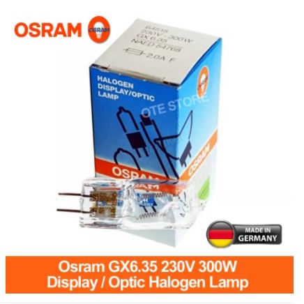 Osram 64515 240v 300w GX6.35 Display / Optic Halogen Lamp (Made in ...