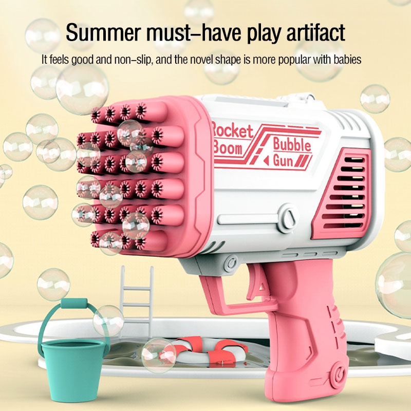 Tik Tok 32 hole Kids Gatling Bubble Gun Toy Electric Automatic Bubble Machine Outdoor play toy ...