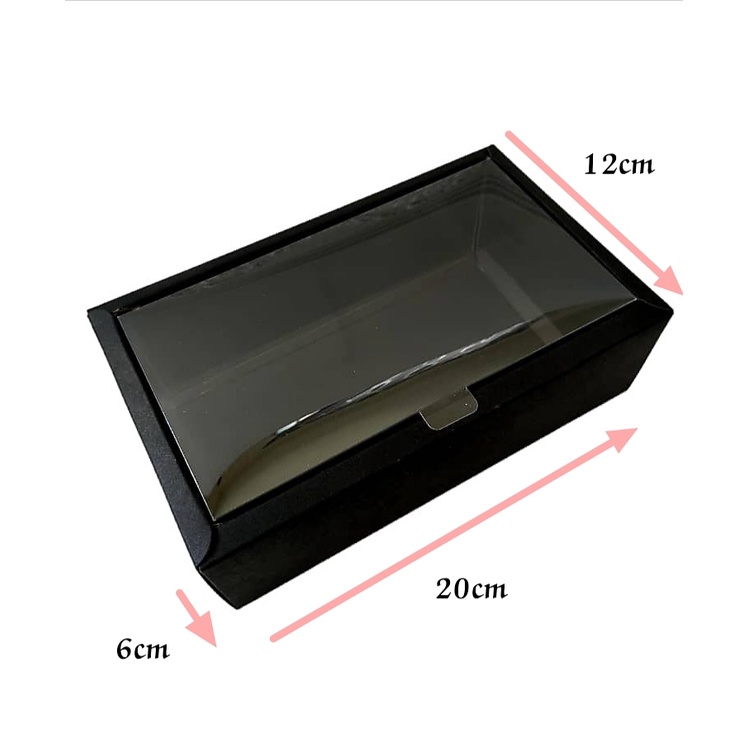 Black Craft Paper Box Cardboard Empty Box Kotak Drawer box Gift Box ...