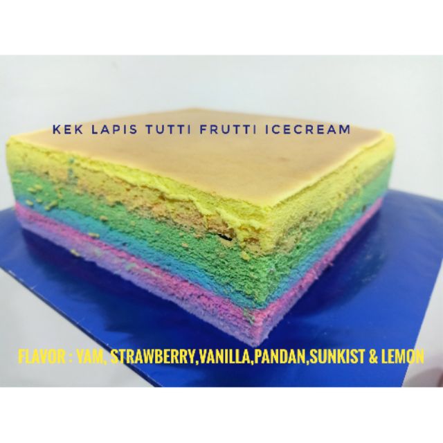 💥OPEN ORDER RAYA HAJI💥 KEK LAPIS TUTTI FRUTTI ICECREAM CHEESE | Shopee ...