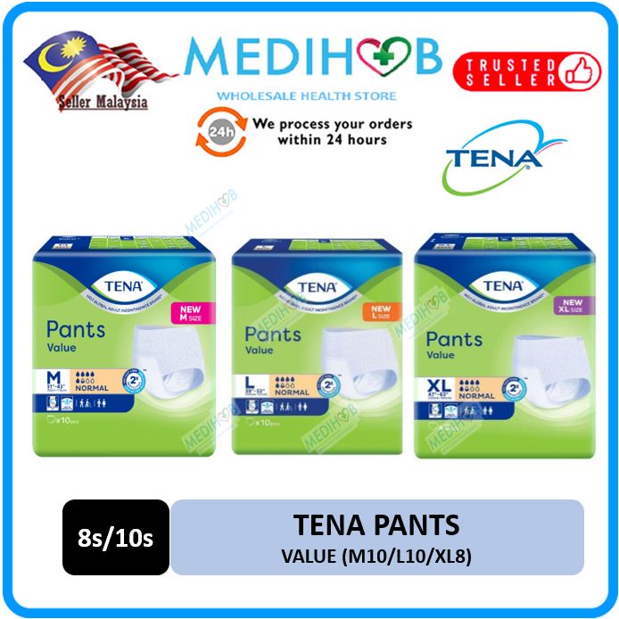 TENA PANTS VALUE M10/L10/XL8 | Shopee Malaysia