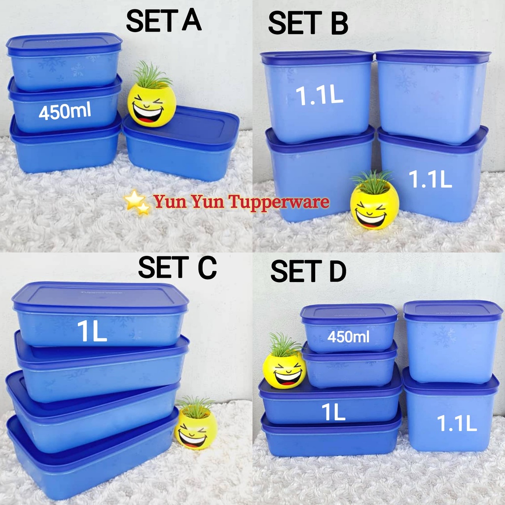 Tupperware Chill Freez / Freezermate Set - 170ml / 450ml / 1.1L ...