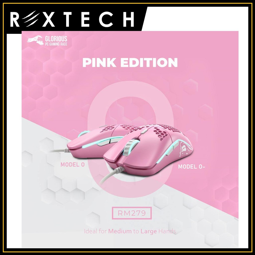 GLORIOUS Model O Pink / Model O Minus Pink RGB Gaming Mouse | Shopee ...