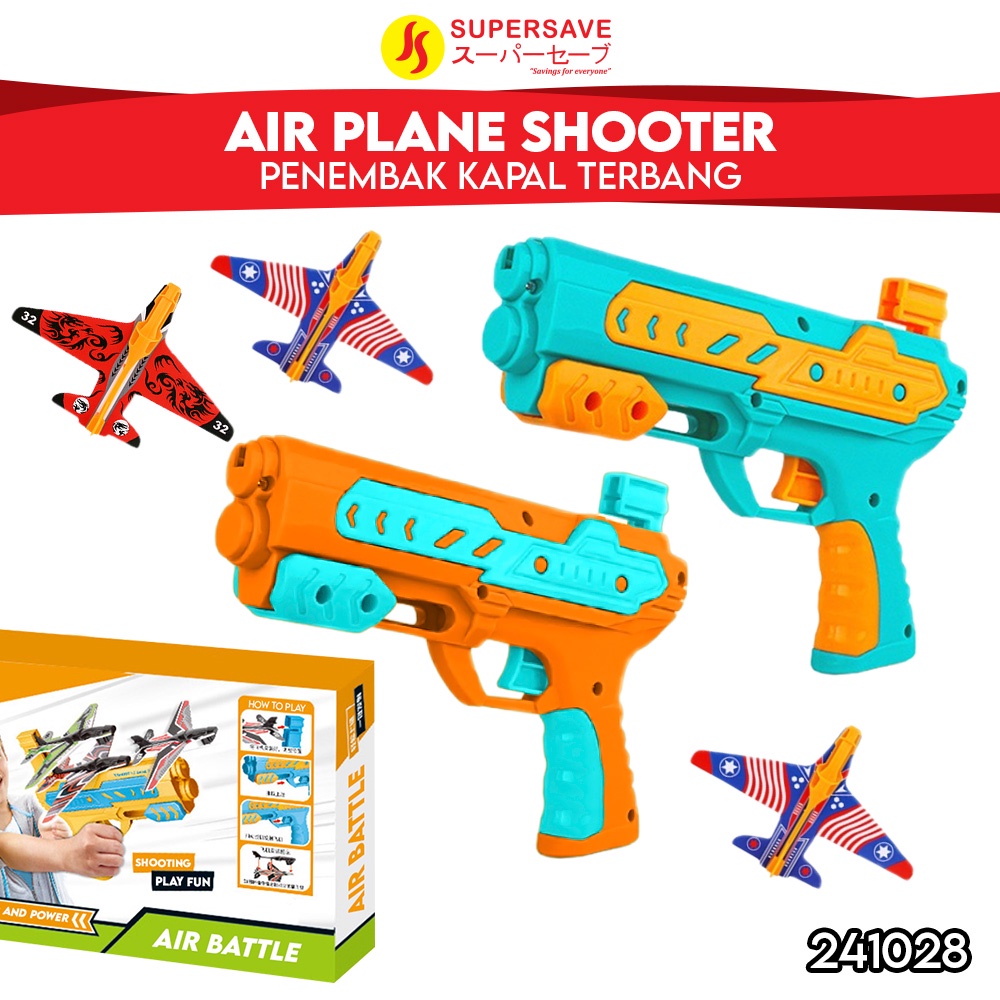 SUPERSAVE Toy Gun Airplane Launcher Glider Blaster Outdoor Shooting ...