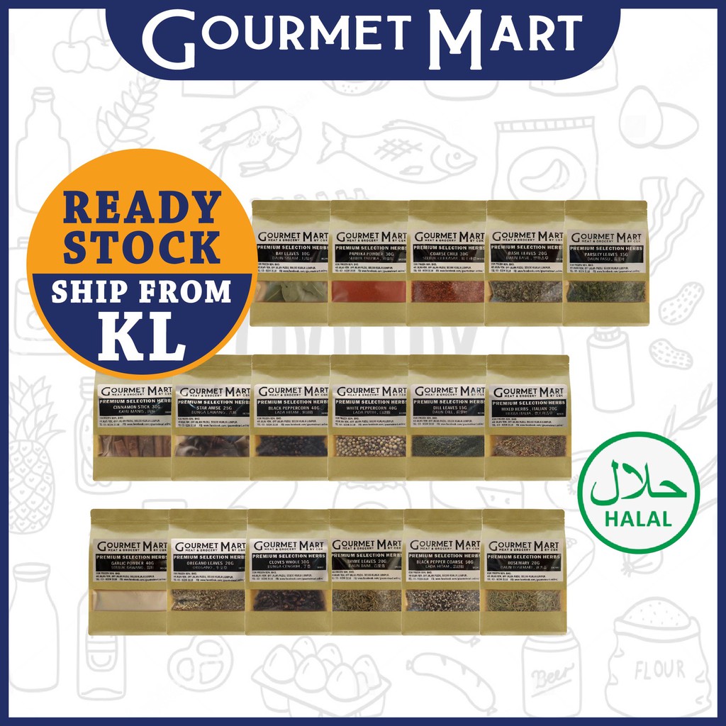 GOURMET MART PREMIUM SPICES & HERBS COLLECTION | Shopee Malaysia