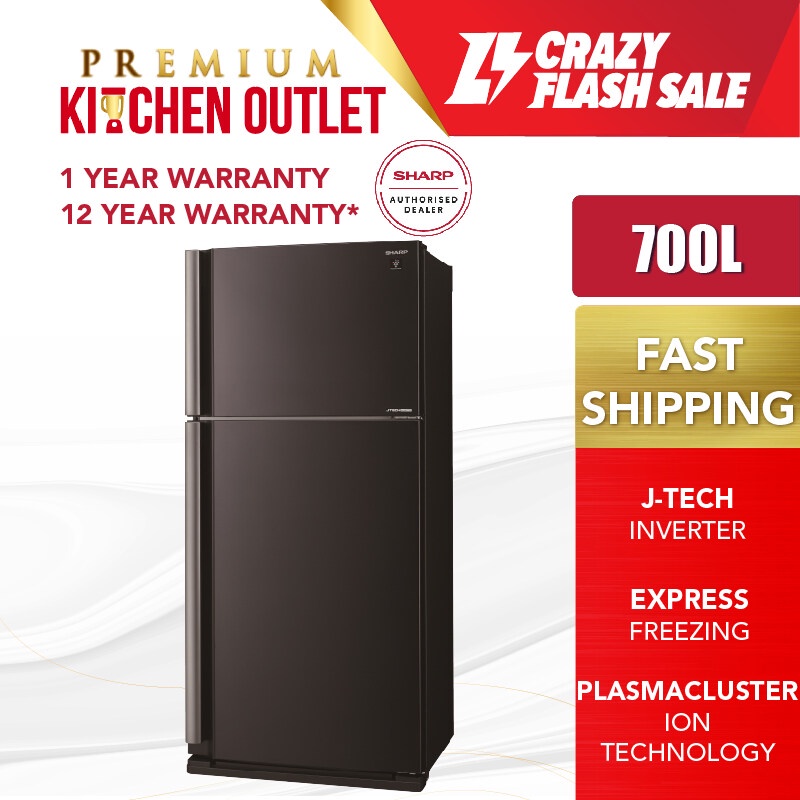 Sharp 700L J-Tech Inverter I-Kagami Refrigerator SJP735MBK ...