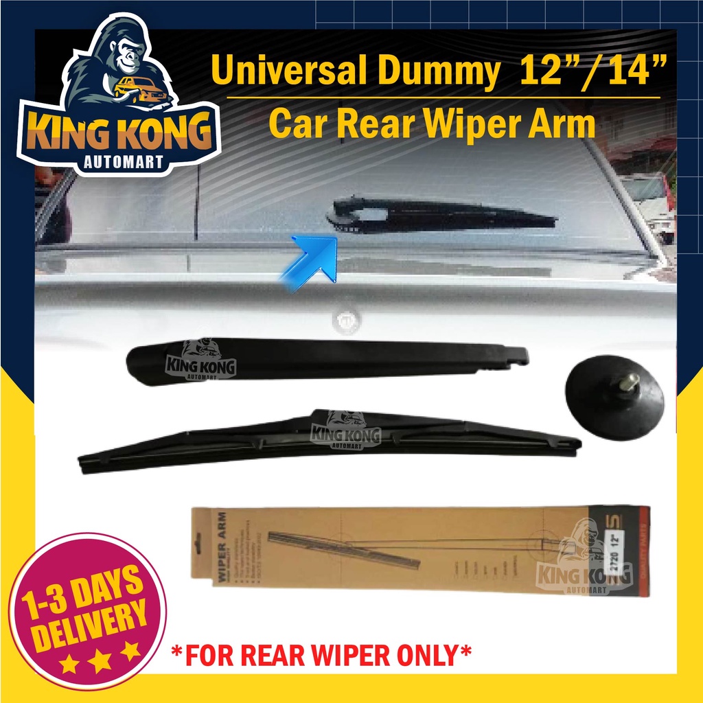 Universal Dummy GSR Rear Wiper & WIPER ARM 12" / 14" - FITS All Car ...