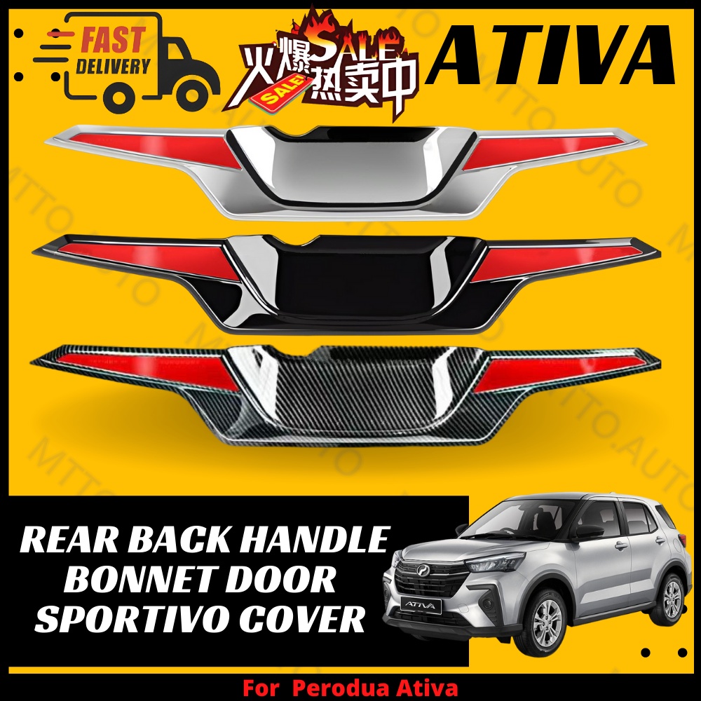 MTTO Perodua Ativa Exterioir Car Rear Back Handle Bonnet Door Sportivo ...