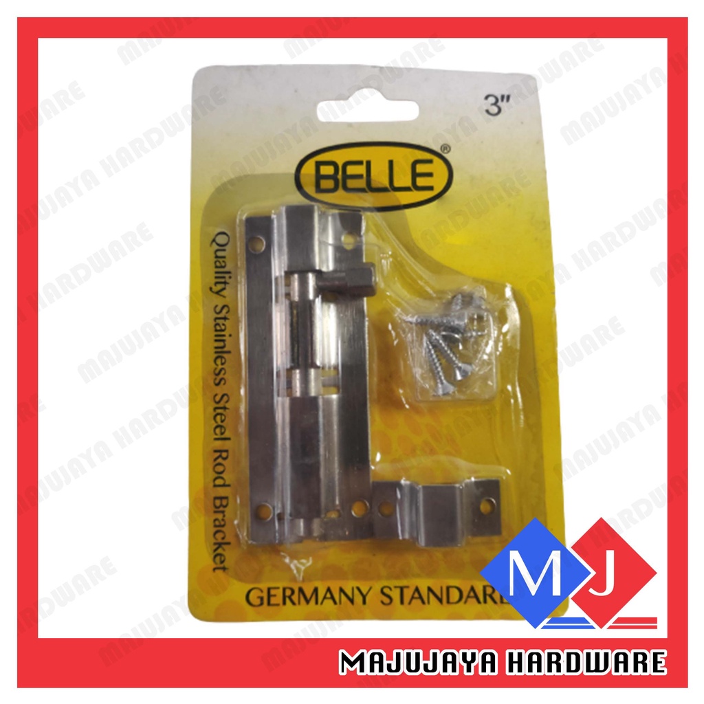 BELLE Home Diy Stainless Steel Door Latch Steel Latch Selak Pintu 3 ...