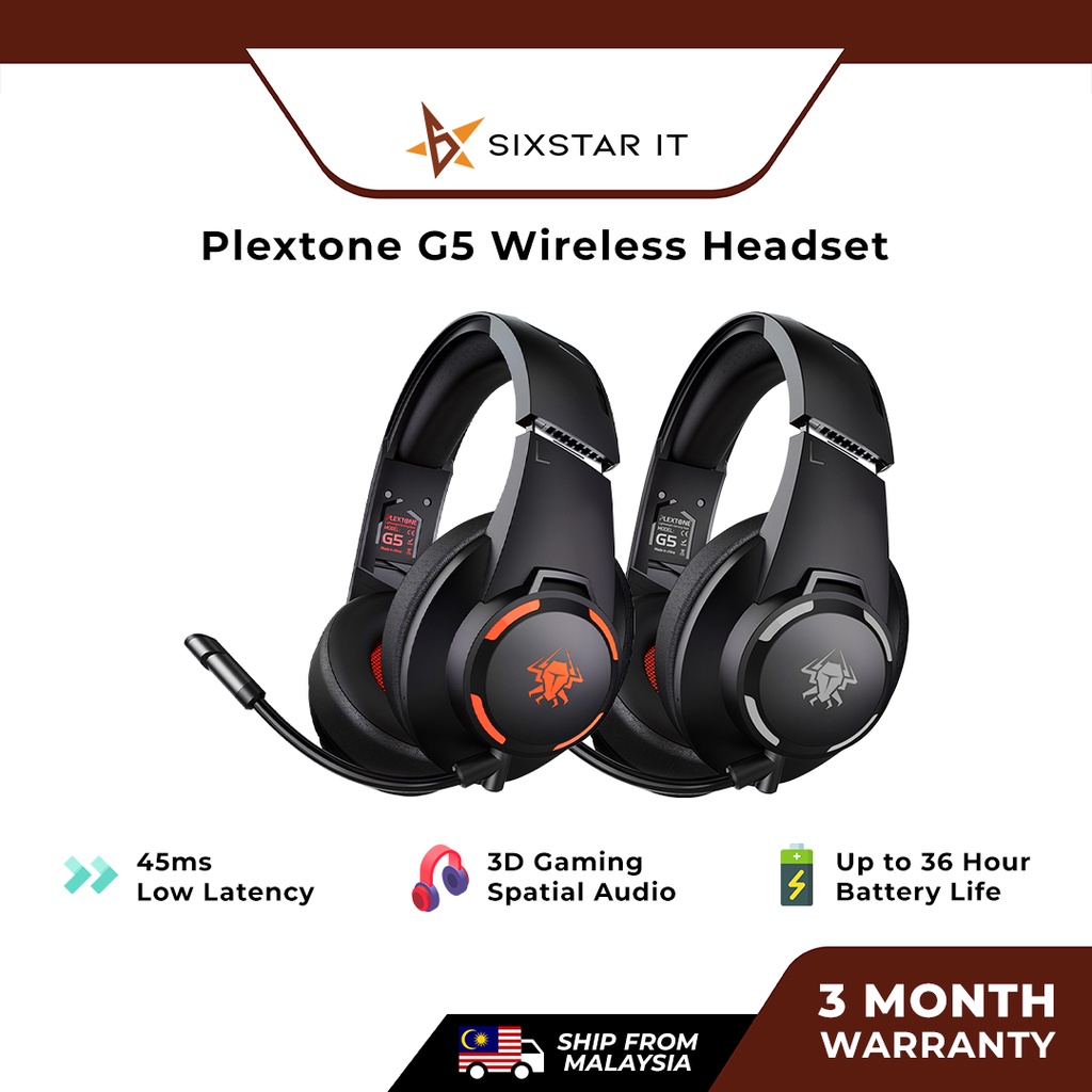 Plextone G5 Wireless Headphone Foldable Gaming Bluetooth 5.1 Headset ...