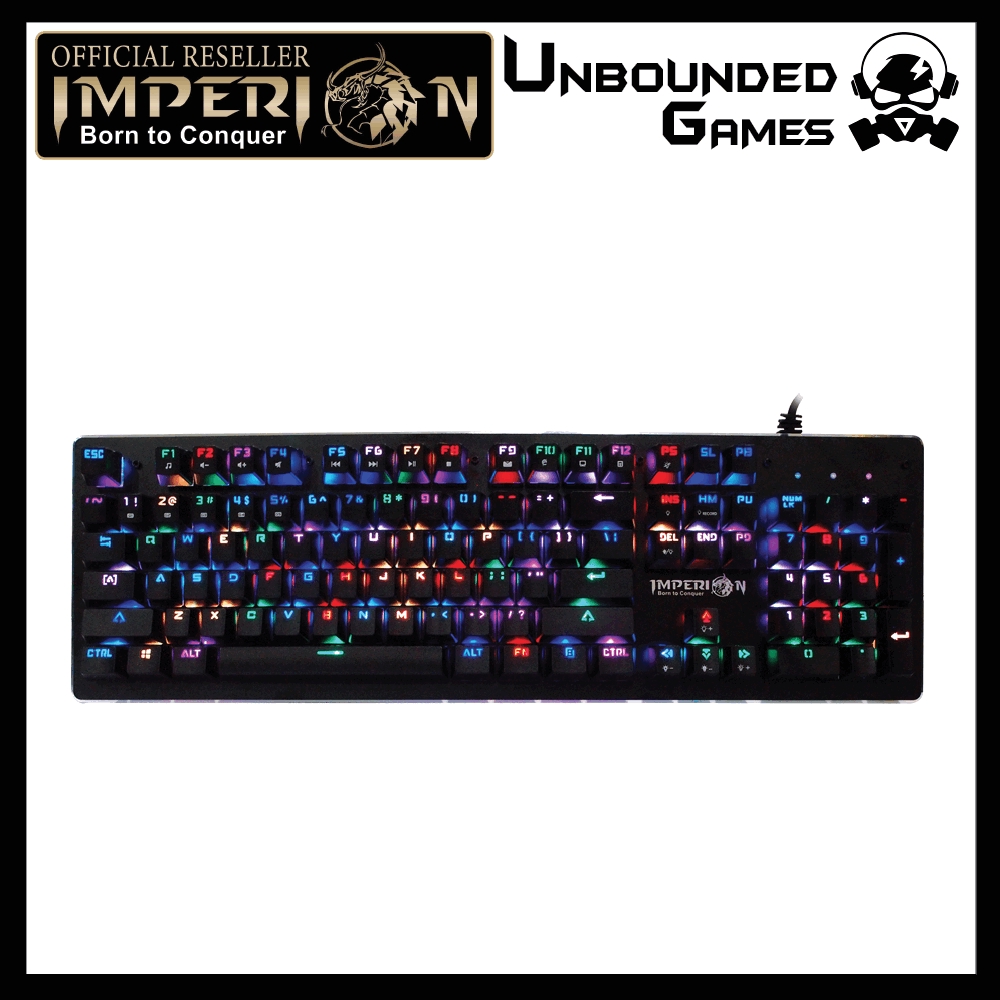 Imperion Mech 10 Gaming Mechanical Keyboard Black-RGB Blue Switch USB ...