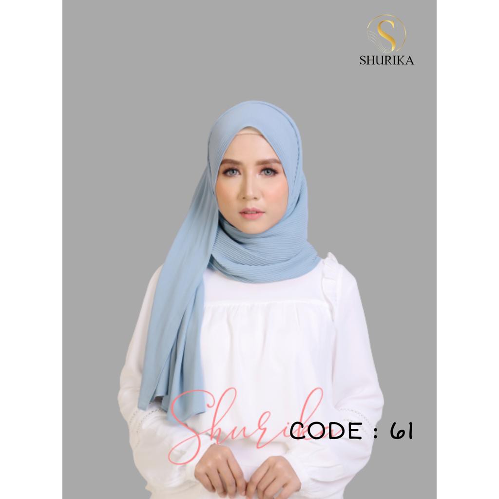 SHURIKA Shawl Basic Half Pleated | Shopee Malaysia