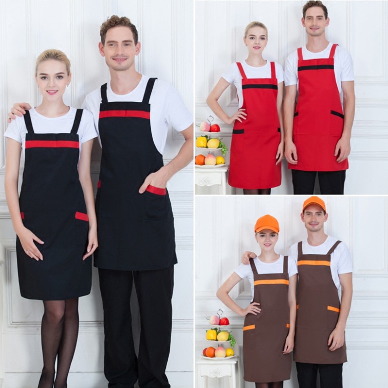 Fashion Men Women Solid Cooking Kitchen Restaurant Bib Apron Dress with ...