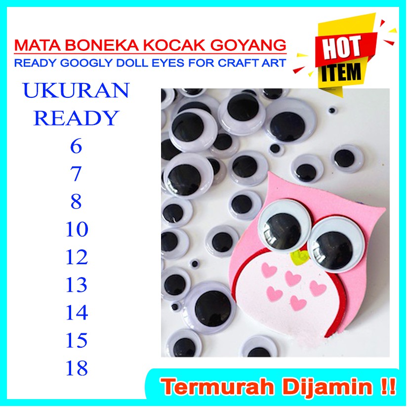 MATA Contents 100pc KOCAK EYES Street Doll MOVING GOOGLY EYES craft ...